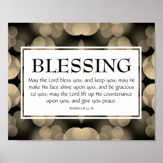 THE LORD BLESS YOU Numbers 6:24-26 BLESSING Poster | Zazzle.com