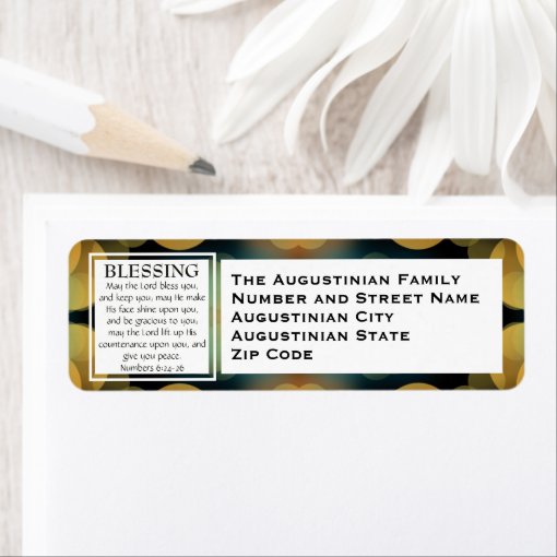 THE LORD BLESS YOU Numbers 6 Blessing Label | Zazzle