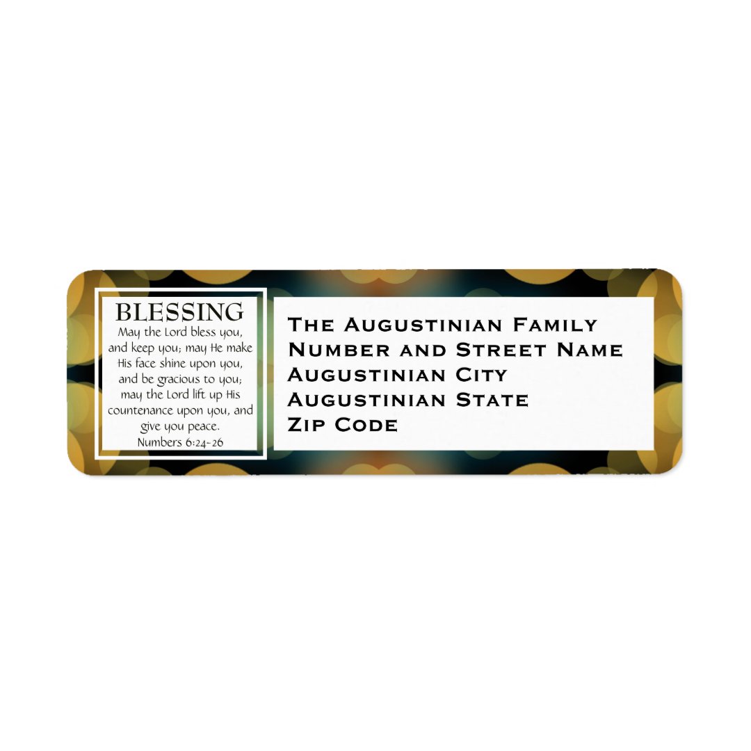THE LORD BLESS YOU Numbers 6 Blessing Label | Zazzle