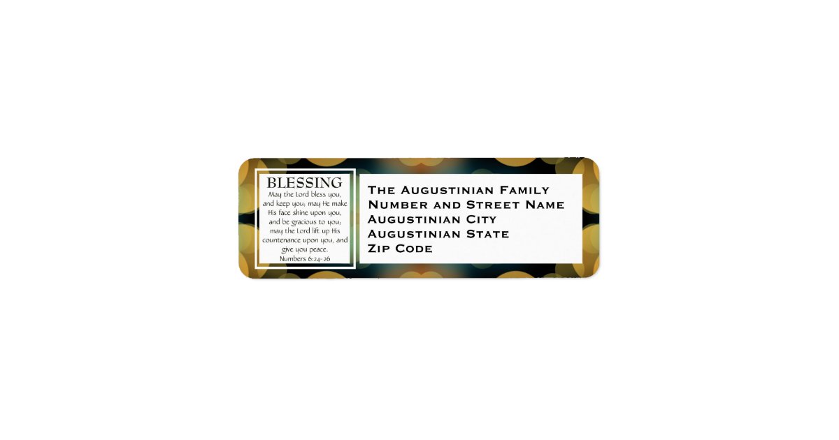 THE LORD BLESS YOU Numbers 6 Blessing Label | Zazzle