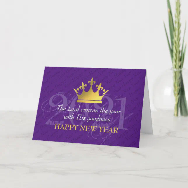 THE LORD CROWNS THE YEAR | 2021 | Happy New Year Holiday Card | Zazzle