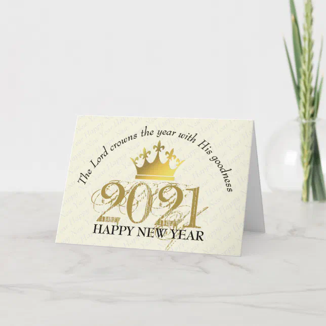 THE LORD CROWNS THE YEAR | Happy New Year | 2021 Holiday Card | Zazzle