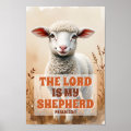 The Lord is my Shepherd Boho Christian Nursery Art Poster | Zazzle