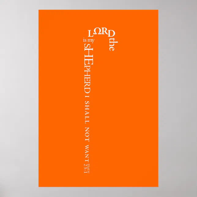 The Lord is My Shepherd Poster | Zazzle