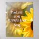 The Lord is my Strength and Song Bible Verse Poster | Zazzle