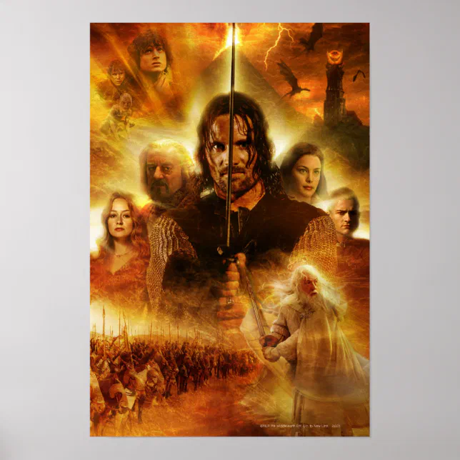 THE LORD OF THE RINGS: ROTK Aragorn Movie Poster | Zazzle