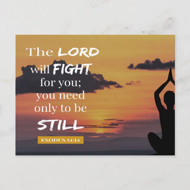 The Lord Will Fight For You - Exodus 14:14 Postcard | Zazzle