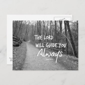 The Lord will guide you bible verse Postcard | Zazzle