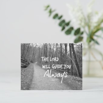 The Lord will guide you bible verse Postcard | Zazzle