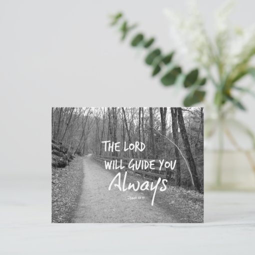 The Lord will guide you bible verse Postcard | Zazzle