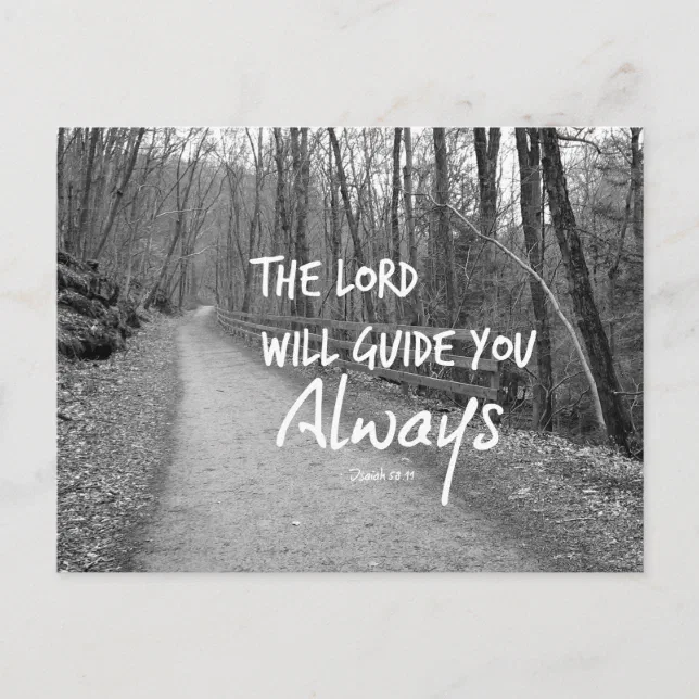 The Lord will guide you bible verse Postcard | Zazzle