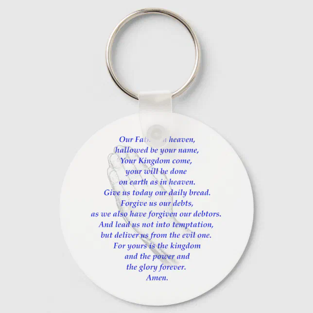 The LORD's Prayer Keychain | Zazzle