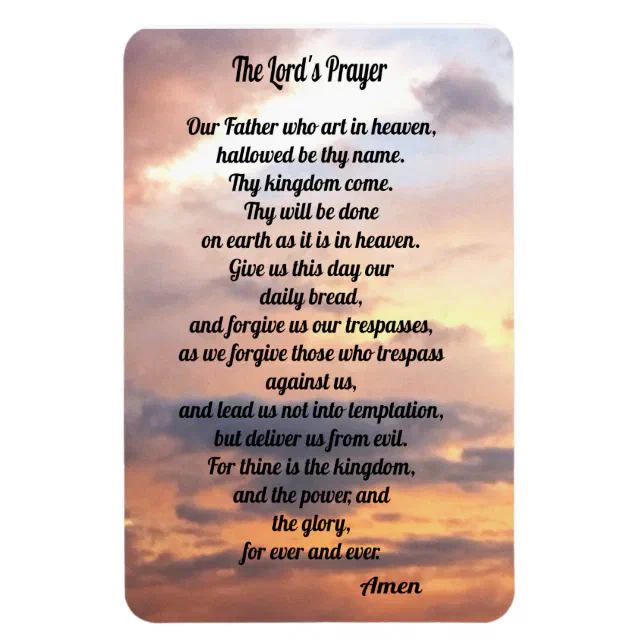 The Lord's Prayer Magnet | Zazzle