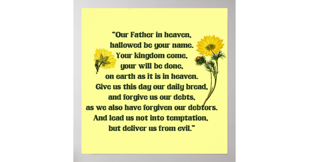 The Lords Prayer Poster | Zazzle