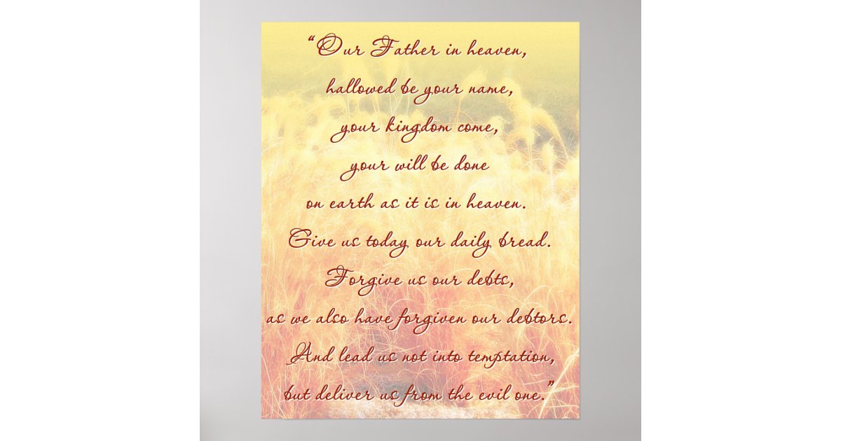 The Lord's prayer Poster | Zazzle