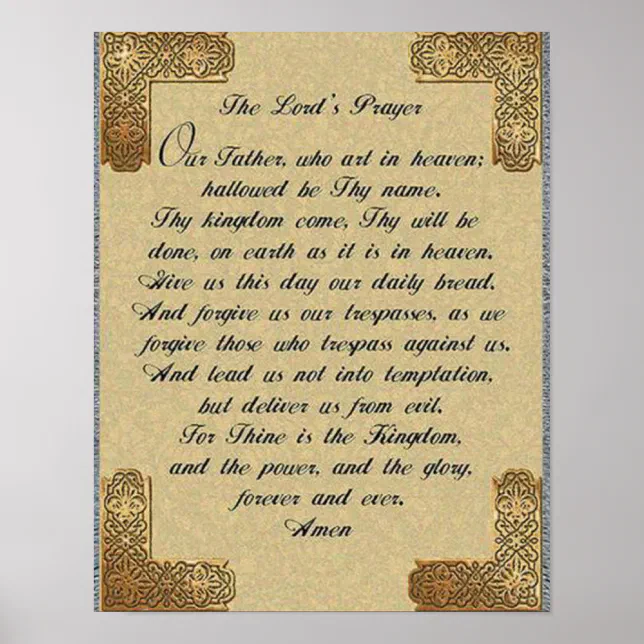 The Lords Prayer Poster, Poster | Zazzle