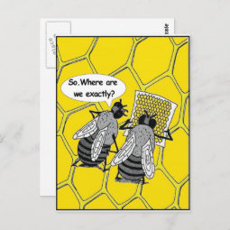 The Lost Bees, Humour Postcard | Zazzle