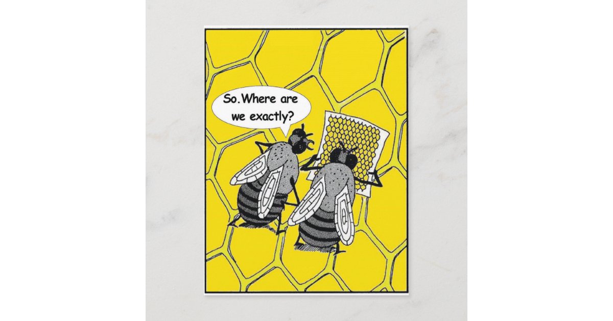 The Lost Bees, Humour Postcard | Zazzle