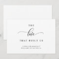The Love that Built Us Cardstock Table Sign | Zazzle