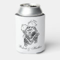 The Lovers Til Death Gothic Wedding Personalized Can Cooler | Zazzle