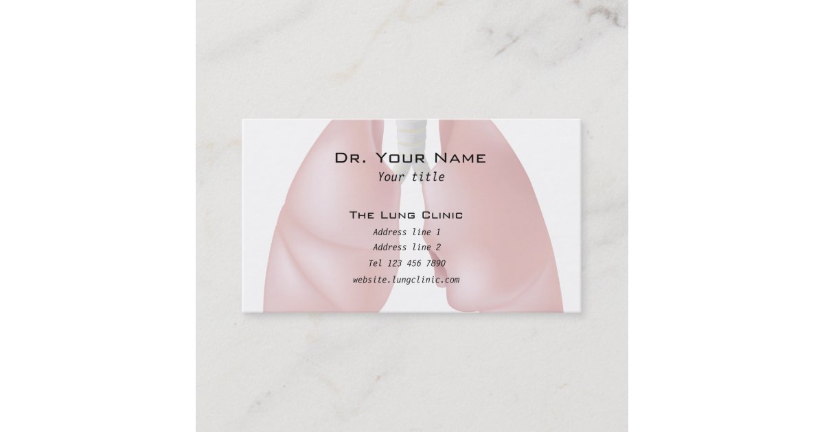 The Lung Doctor Business Card | Zazzle