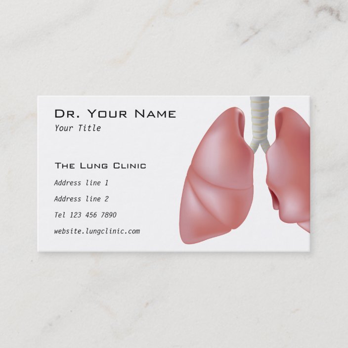 The Lung Doctor Business Card | Zazzle.com