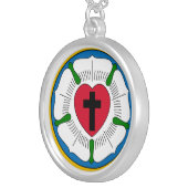 The Luther Rose Lutheranism Martin Luther Silver Plated Necklace | Zazzle