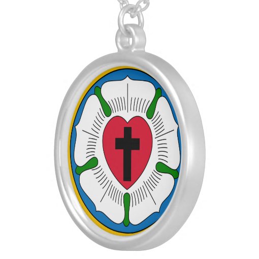 The Luther Rose Lutheranism Martin Luther Silver Plated Necklace | Zazzle