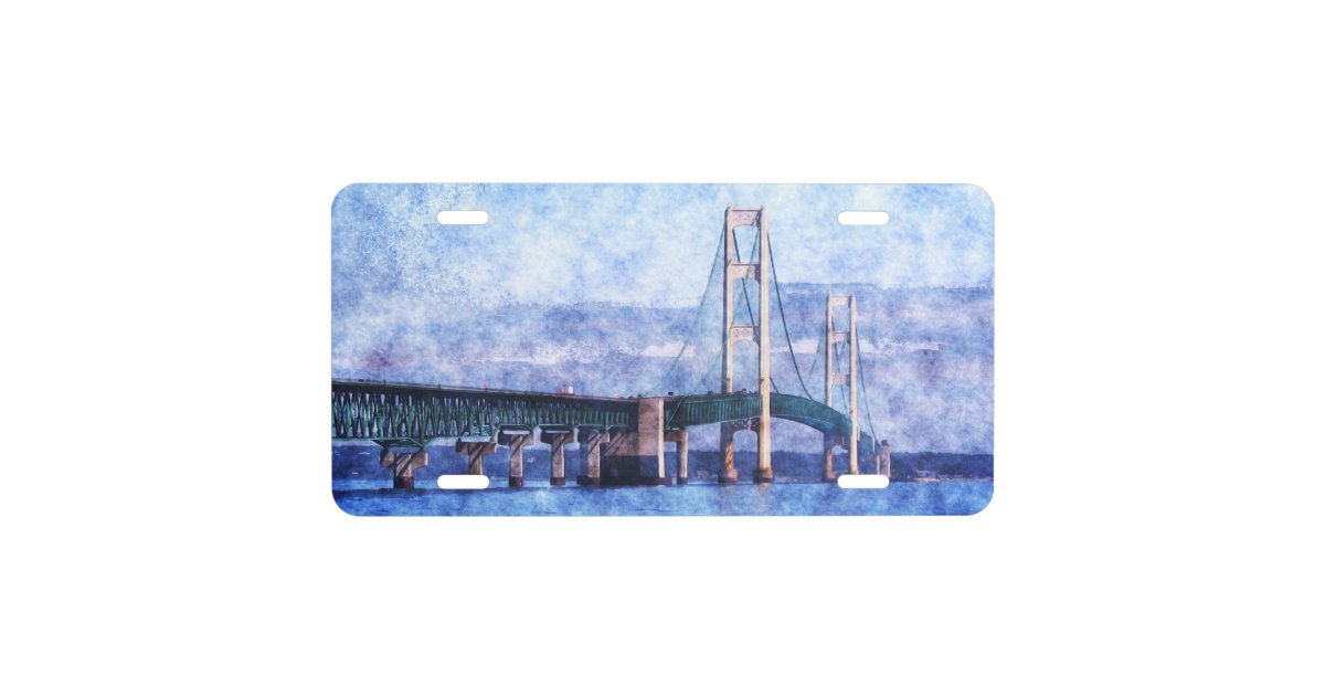 The Mackinac Bridge License Plate | Zazzle