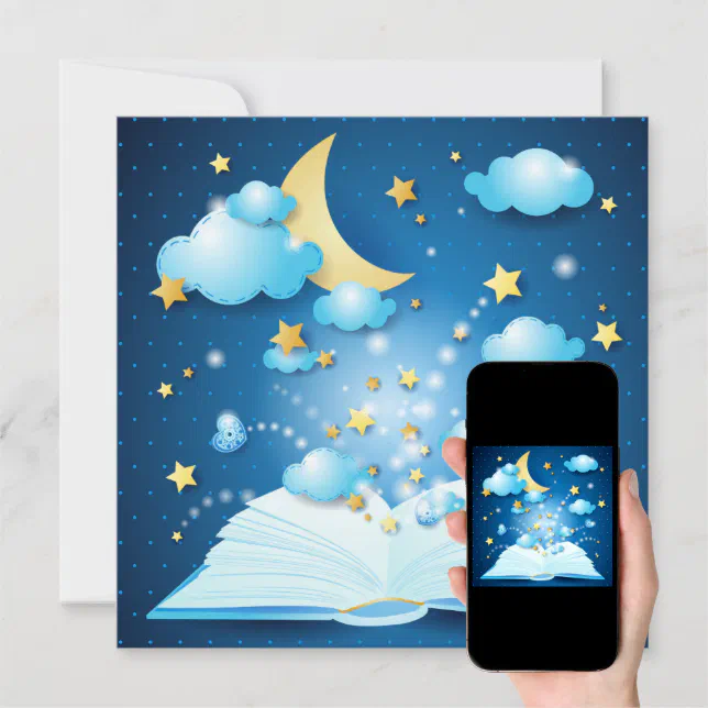 The magic book, invitation | Zazzle