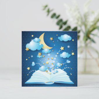 The magic book, invitation | Zazzle