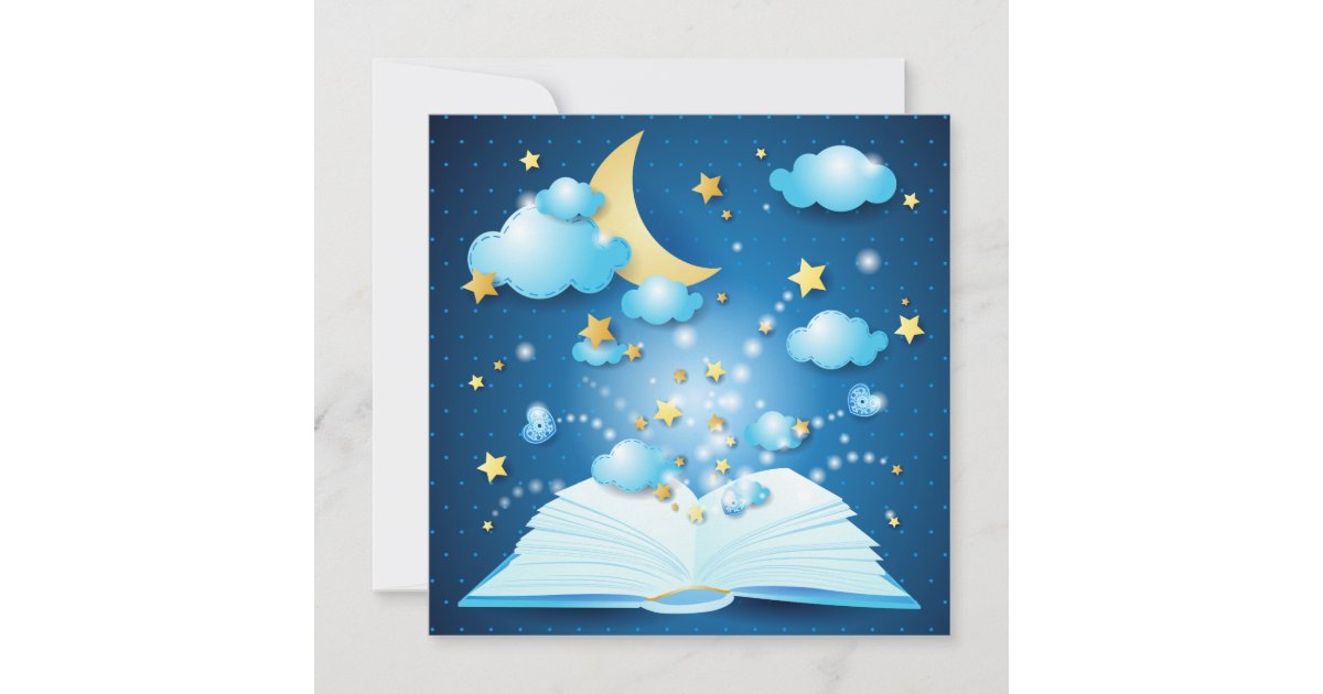 The magic book, invitation | Zazzle