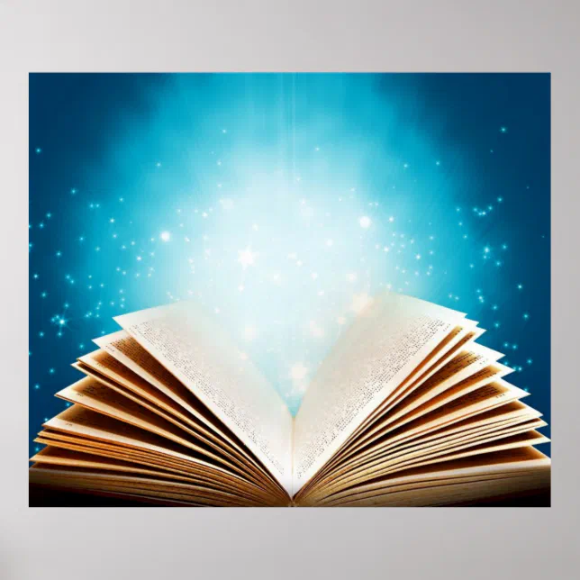 The magic of books and reading by healing love poster | Zazzle