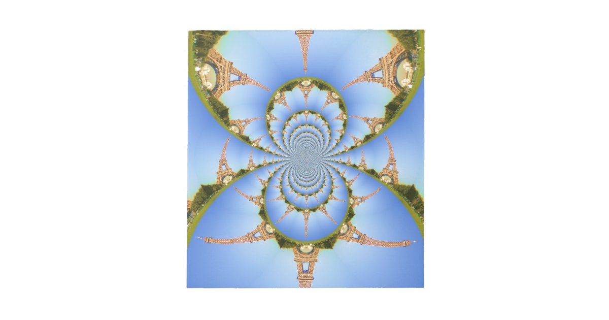 The Magic of Paris: Geometric Eiffel Tower Design Notepad | Zazzle
