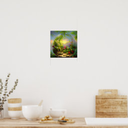 The Magical Terrarium Digital Art Poster | Zazzle