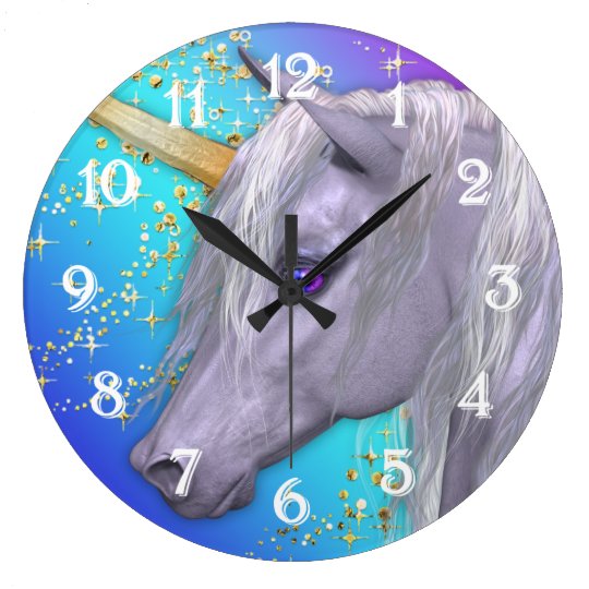 The Magical Unicorn Large Clock | Zazzle.com