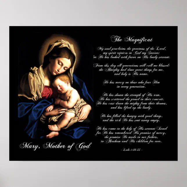 The Magnificat - Madonna and Child Custom Poster | Zazzle