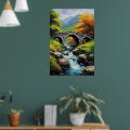 The Majesty of a Rocky Stream Crossing Poster | Zazzle