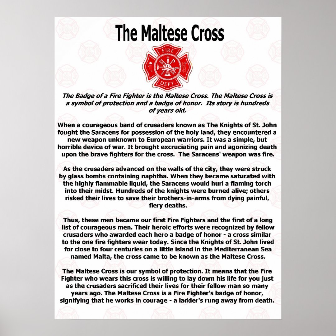 The Maltese Cross Poster | Zazzle