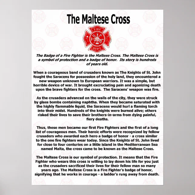 The Maltese Cross Poster | Zazzle
