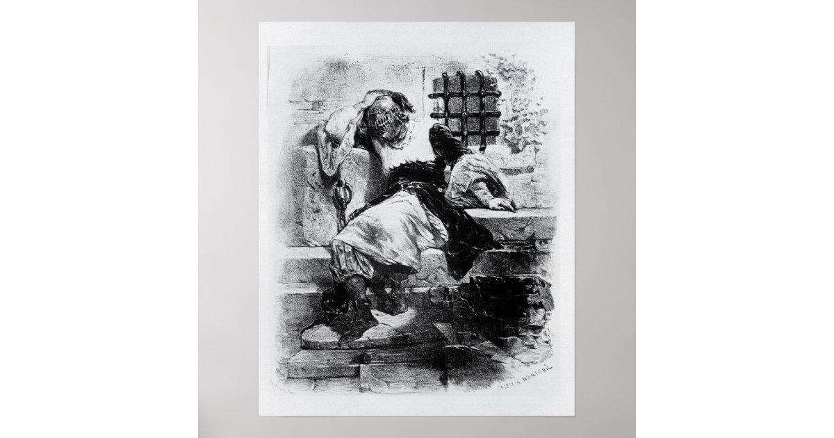 The Man in the Iron Mask in his Prison Poster | Zazzle