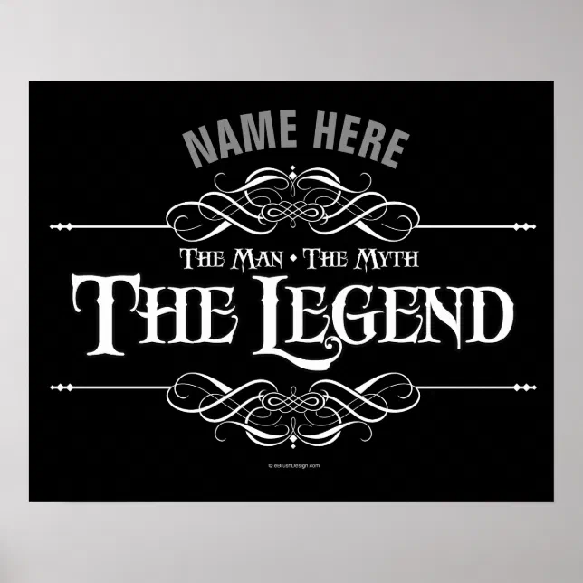 The Man, The Myth, The Legend Poster | Zazzle
