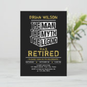 The Man The Myth The Legend Retirement Party Invitation | Zazzle