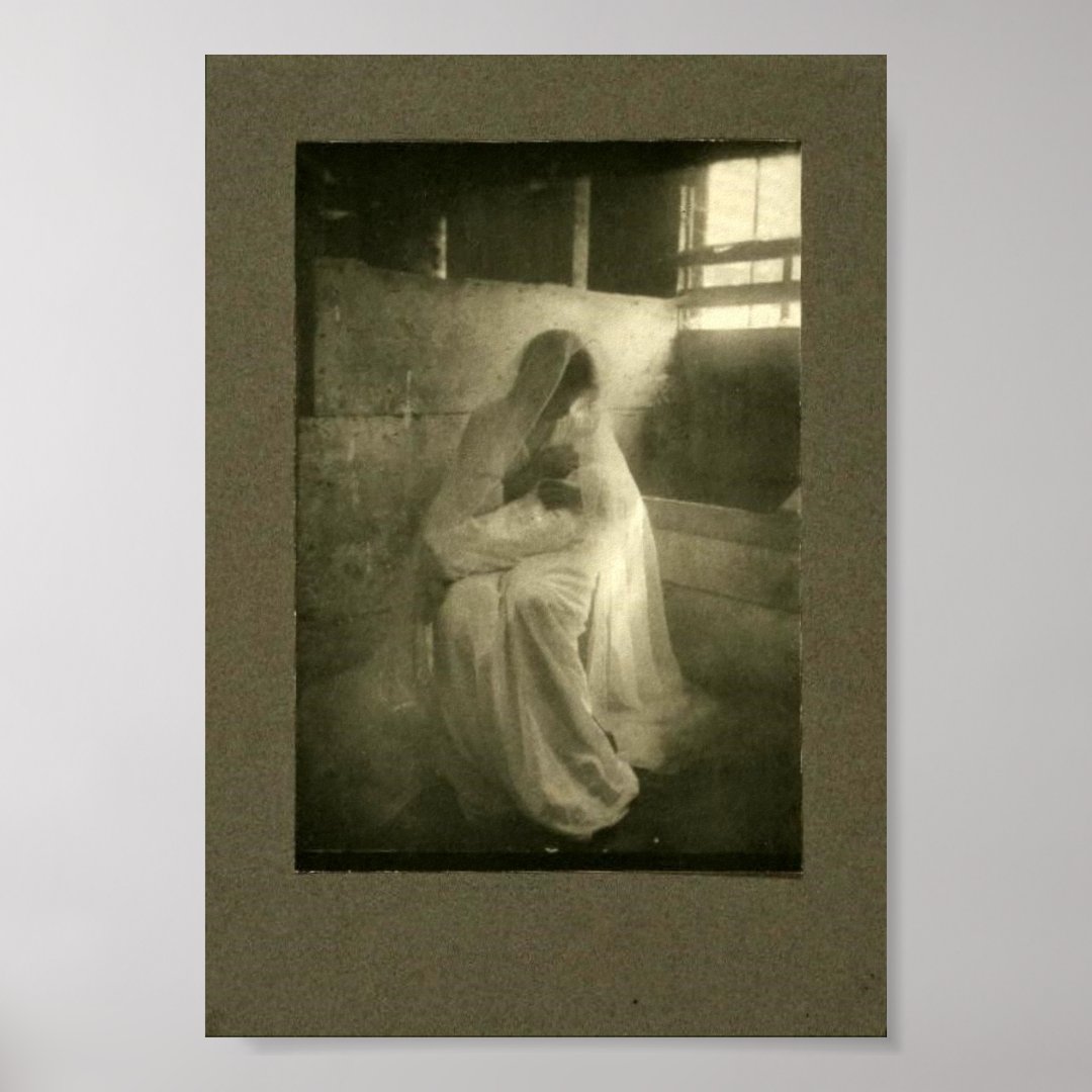 The Manger, Vintage c. 1900 Poster | Zazzle