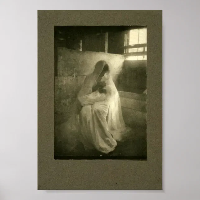 The Manger, Vintage c. 1900 Poster | Zazzle