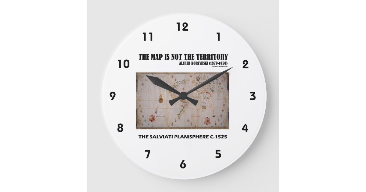 The Map Is Not The Territory Salviati Planisphere Large Clock | Zazzle