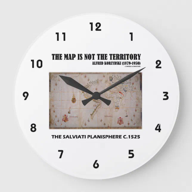 The Map Is Not The Territory Salviati Planisphere Large Clock | Zazzle