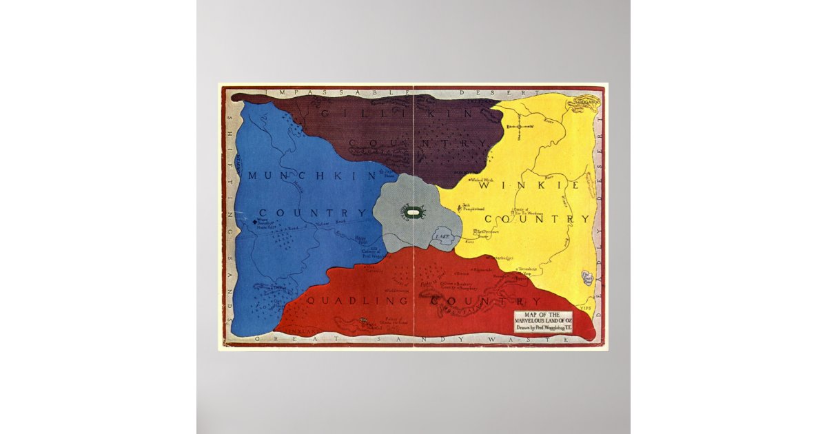 The Map of Oz Poster | Zazzle