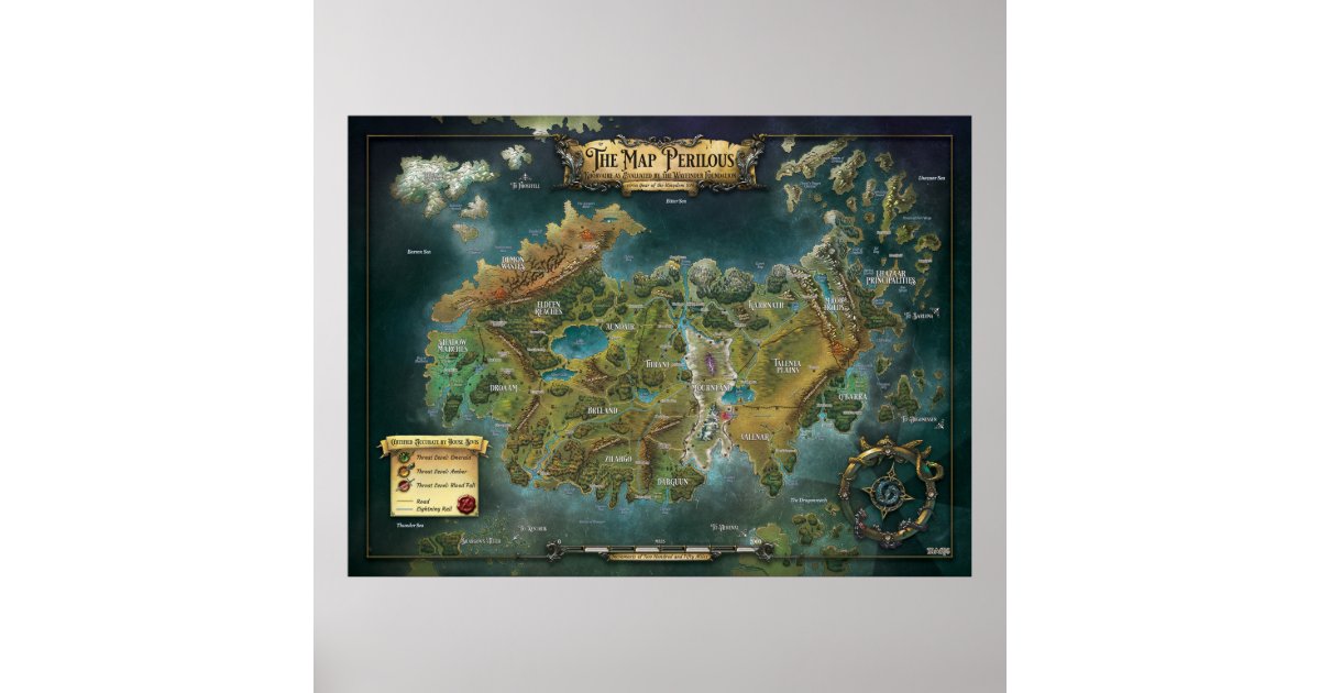 The Map Perilous Khorvaire - World Map of Eberron Poster | Zazzle