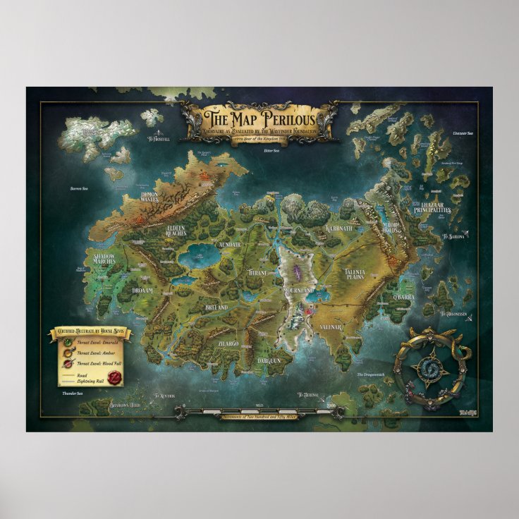The Map Perilous Khorvaire - World Map of Eberron Poster | Zazzle
